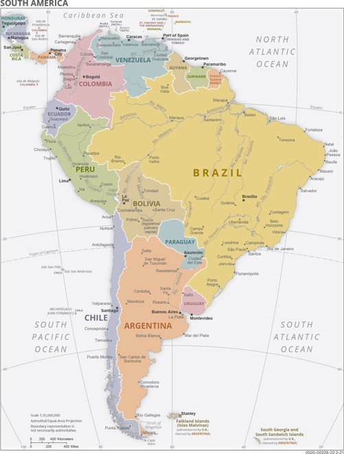 Geography: The Countries and Territories of South America – Bnei ...